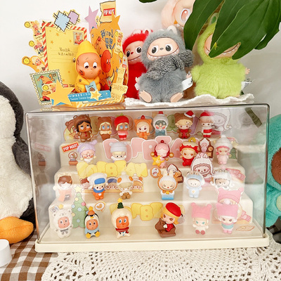 透明萌粒展示盒星星人盲盒手办