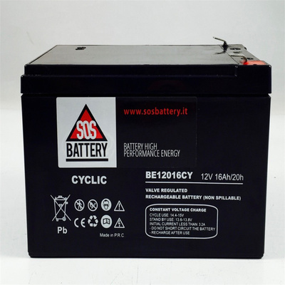 SOS BATTERY 蓄电池 CYCLIC BE12014CY 12V 14AH/20HR 免维护电池