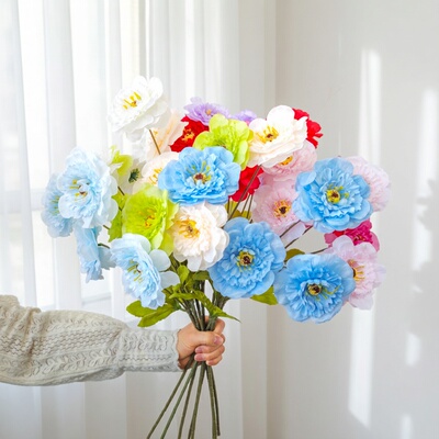 仿真千层牡丹花婚礼布置