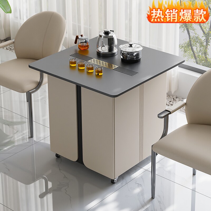 阳台茶台客厅家用小茶桌轻奢茶车移动茶几休闲 两用现代小型泡茶