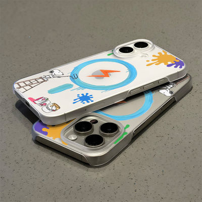 闪电史努比适用苹果16手机壳iPhone15promax新款13华为mate70荣耀300男vivoiqooz9x半包oppo小米15红米12超薄