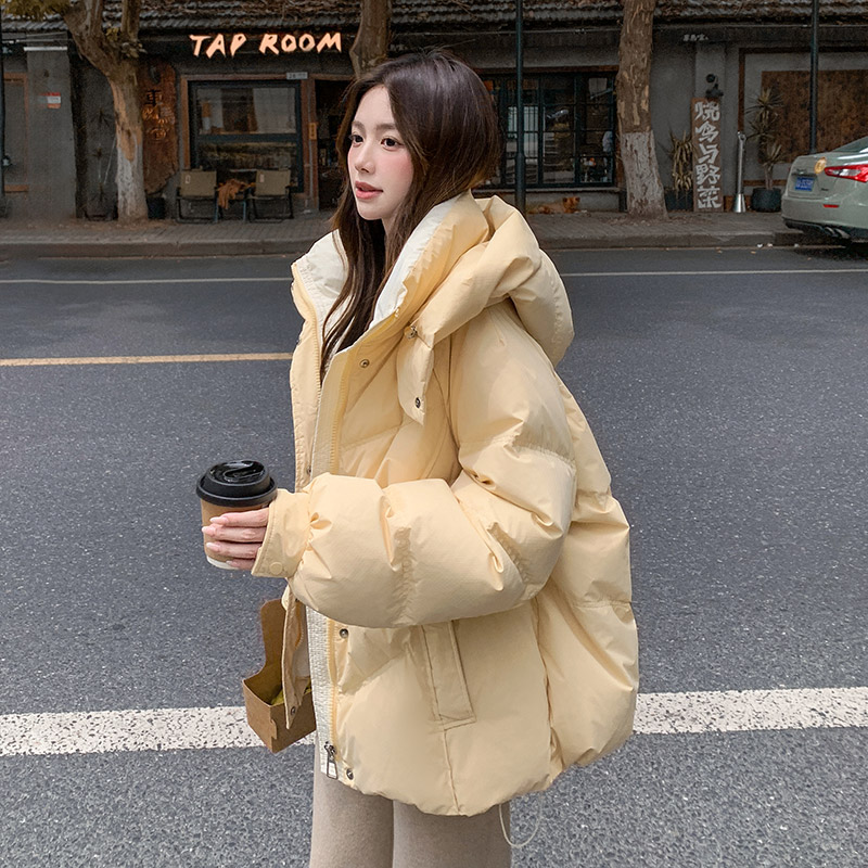 实拍白灵儿羽绒服女冬季2026年新款小个子短款加厚爆款棉衣外套