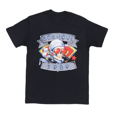 BonJovi邦乔维乐队摇滚骷髅T恤