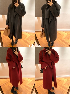 Rdodo自线 高端线软黄金30山羊绒TTM经典annecy送围巾长款大衣