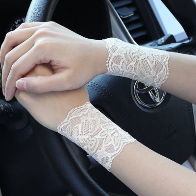 蕾丝护腕套女遮疤纹身刺青护手腕带袖套防晒夏季薄款假袖子护手肘