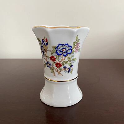 Royal Tara 爱尔兰 描金手工骨瓷花瓶摆件 Galway 六角装饰瓷瓶