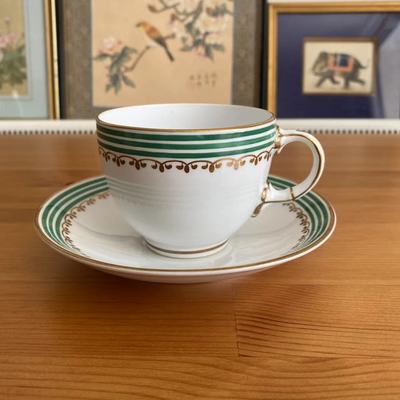 Minton 英国明顿 古董老瓷器枝叶柄描金手绘茶杯 摆件收藏咖啡杯