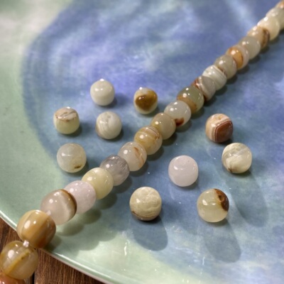 天然石墩墩珠7*7mm散珠手工diy串珠手链项链饰品配件材料X527