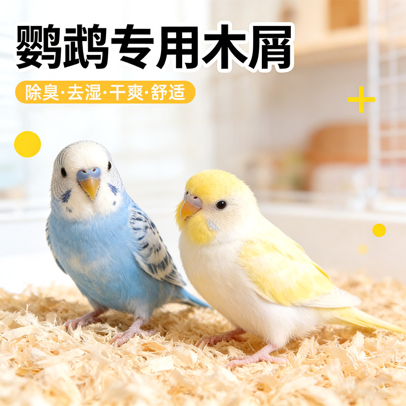 鹦鹉用木屑垫料低尘低敏去湿干爽舒适鹦鹉木屑鸟禽通用用品大全