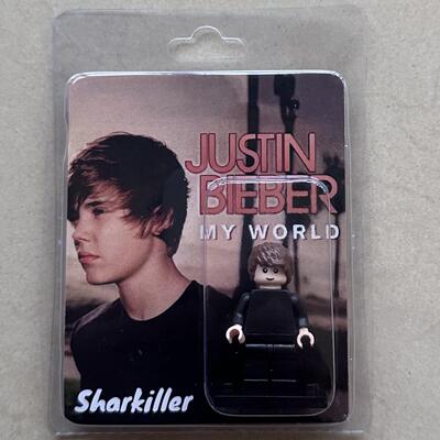 JustinBieber积木挂件贾斯丁比伯积木钥匙扣Sharkiller积木人仔