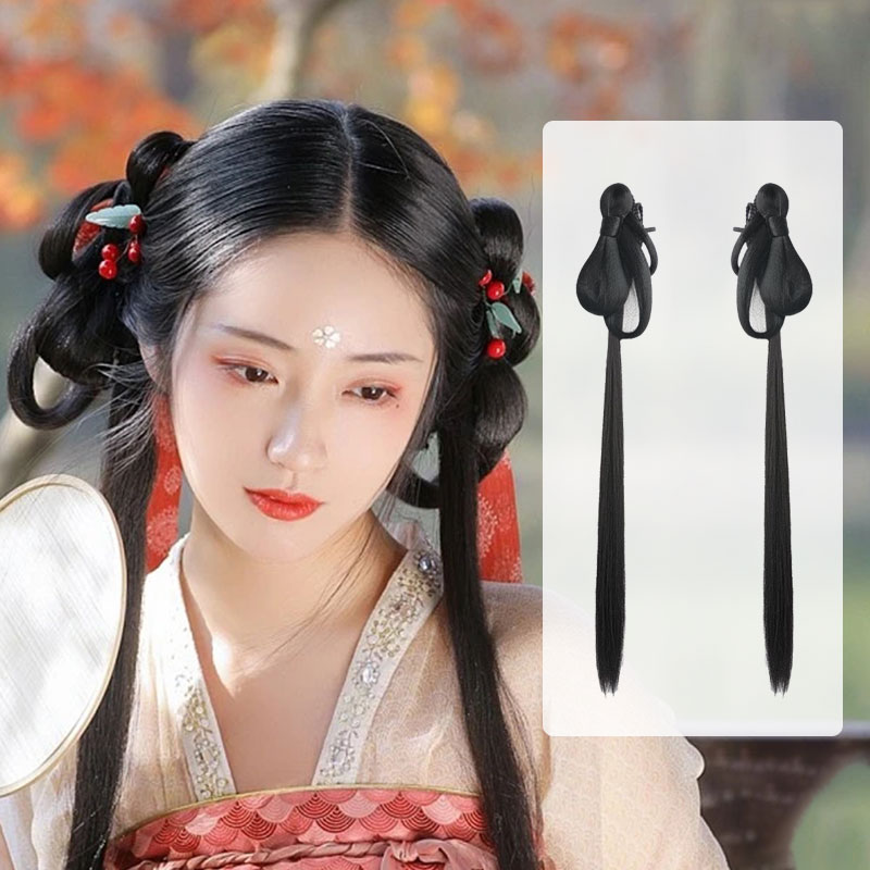 儿童古装汉服假发包款好固定可爱蝴蝶结发髻古风百搭日常造型