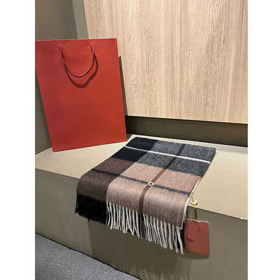 山羊绒围巾保暖水波纹秋冬