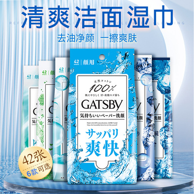 Gatsby杰士派42片装洁面湿巾