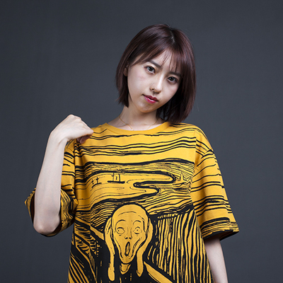 侍贝通津 2020呐喊SCREAM T恤镂空全水印花透气TEE两色入新品推荐