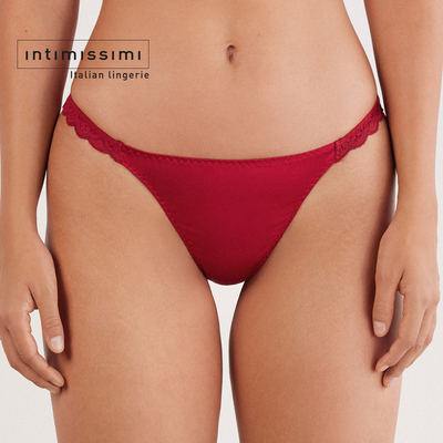 Intimissimi意舒漫桑蚕丝柔软丝滑舒适丁字裤性感女士内裤SPD92A
