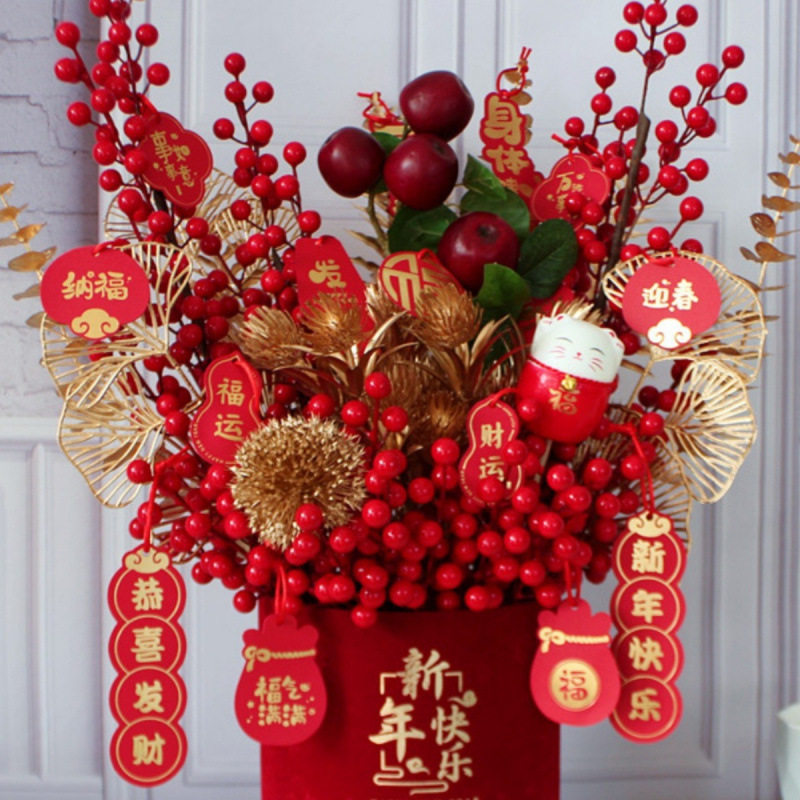 福桶抱抱桶成品新年新婚乔迁开业装饰关摆件搬家喜庆花年宵花