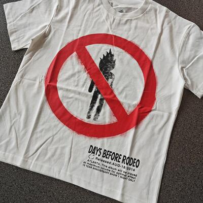 Travis Scott禁止玩火vintage水洗复古做旧宽松VTG短袖T恤男女潮