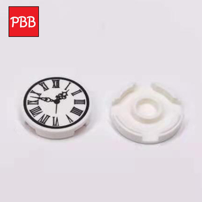 积木颗粒2x2罗马时钟图案印刷件