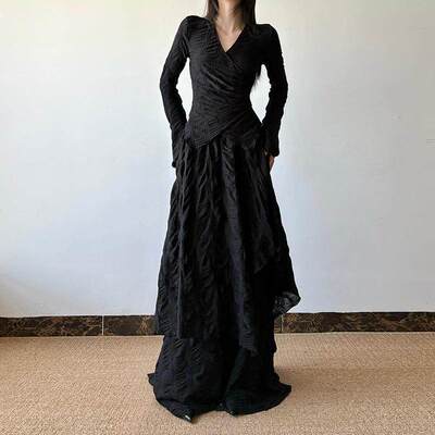 gaopt纯色不规则设计感半