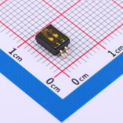 1.27BM-2PSMD 间距1.27mm平拨凹槽式2位拨码开关 SMD-4P4.1x5.4mm