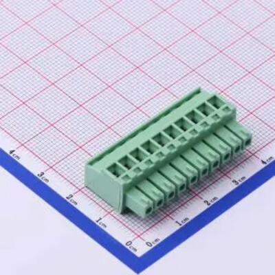 WJ15EDGKA-3.81-10P插拔接线端子3.81mm绿色1x10P 排数1每排P数10