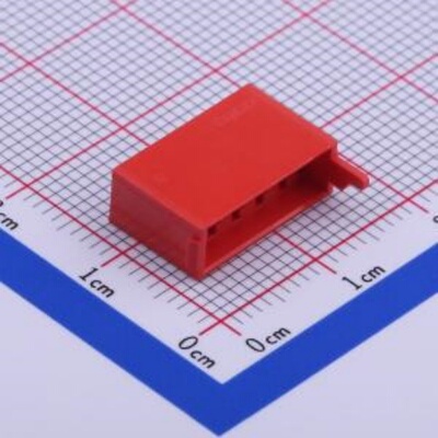2x5P 2.54mm 红色 胶壳(线对板/线对线)1-338095-0 封装 P=2.54mm