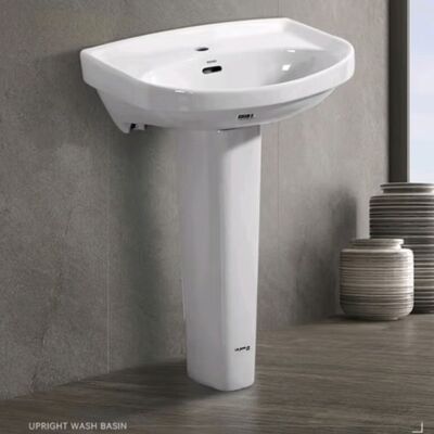 酒店工程家用立柱盆陶瓷盆LWN251CB+LWN220阳台卫生间洗手洗脸盆