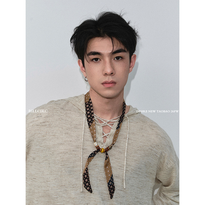 CiKC日系复古珠串丝巾项链