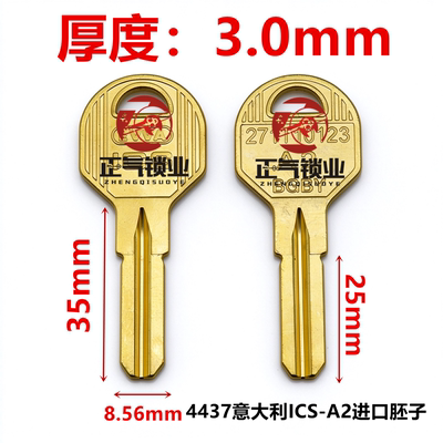 〖ZQ4437〗日本  德国 EVVA-ICS-A2 中槽外贸 进口钥匙胚子  3.0