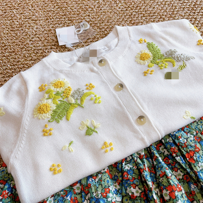 BP 女童秋冬刺绣毛衣开衫外套