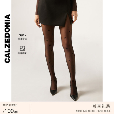 CALZEDONIA卡泽意袜春夏女士马年新年时尚30D印花丝袜MODC2209