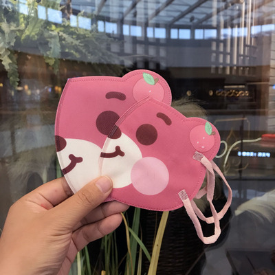 可爱小熊莓熊成人儿童3d一次性立体宝宝口罩卡通颜值时尚泰迪熊女