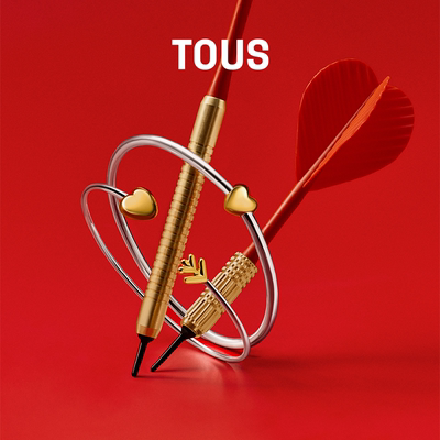 银镀18k金爱心之箭手环