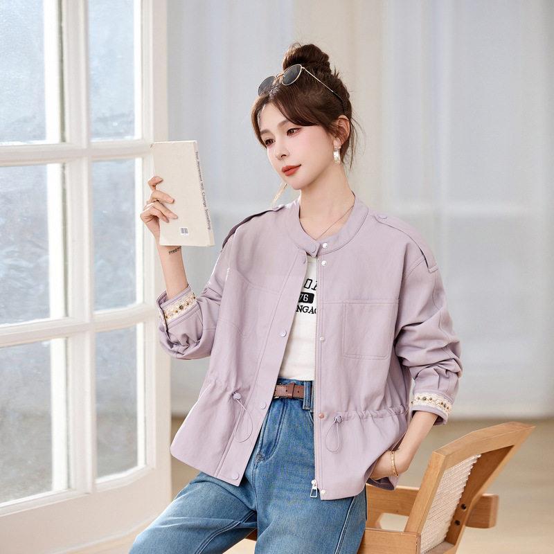 克皮衣套女春季外新小YL2703-0个子独特好款看龄百搭夹上衣