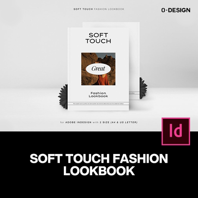 极简主义时尚杂志画册期刊Lookbook平面图文排版设计id版式模板