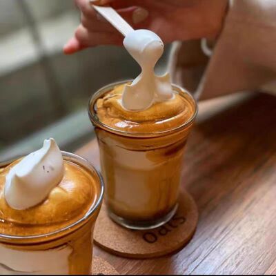 网红ins风澳白咖啡杯意式拉花拿铁杯简约复古dirty冰美式玻璃杯子