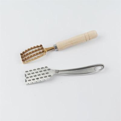 Japanese style brass fish scale planing wooden handle scale