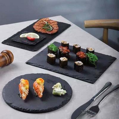 Black Rock Plate Japanese Slate Plate Steak Western Plate