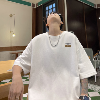 BDLS工作室文艺男女店港风情侣款重磅纯棉夏季短袖t恤男半袖男女