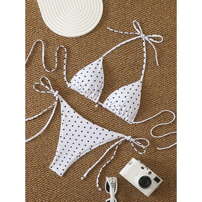 Sexy  Micro Bikinis Sets Pearl Dot Print Swimwear 2026 Bathi