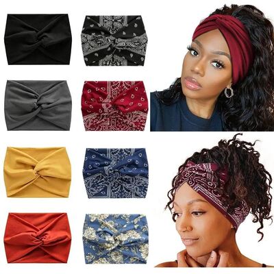 Solid Cross Wide Knotted Headbands for Women Extra Large Tur