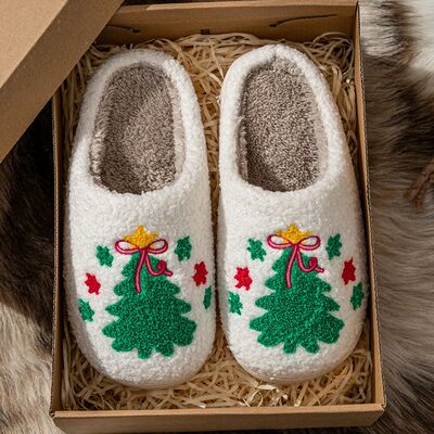 Christmas Tree Women's Slippers Indoor Soft Breathable Comfo