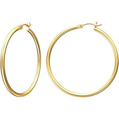 Vonmoos Hoop Earrings Set for Women Man 14K Real Gold Plated