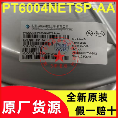 PT6004NETSP-AA  PT6004NETSP PT6004N封装TSSOP16 全新原装现货