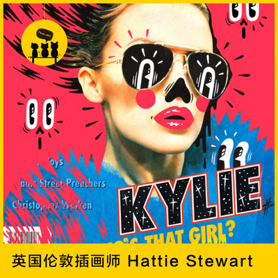 【1040】英国伦敦插画师Hattie Stewart插画图片素材手绘涂鸦参考