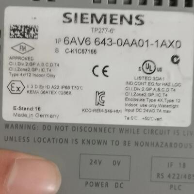 议价6AV6 643-0AA01-1AX0 触摸屏 TP277 6寸工控触控屏维修