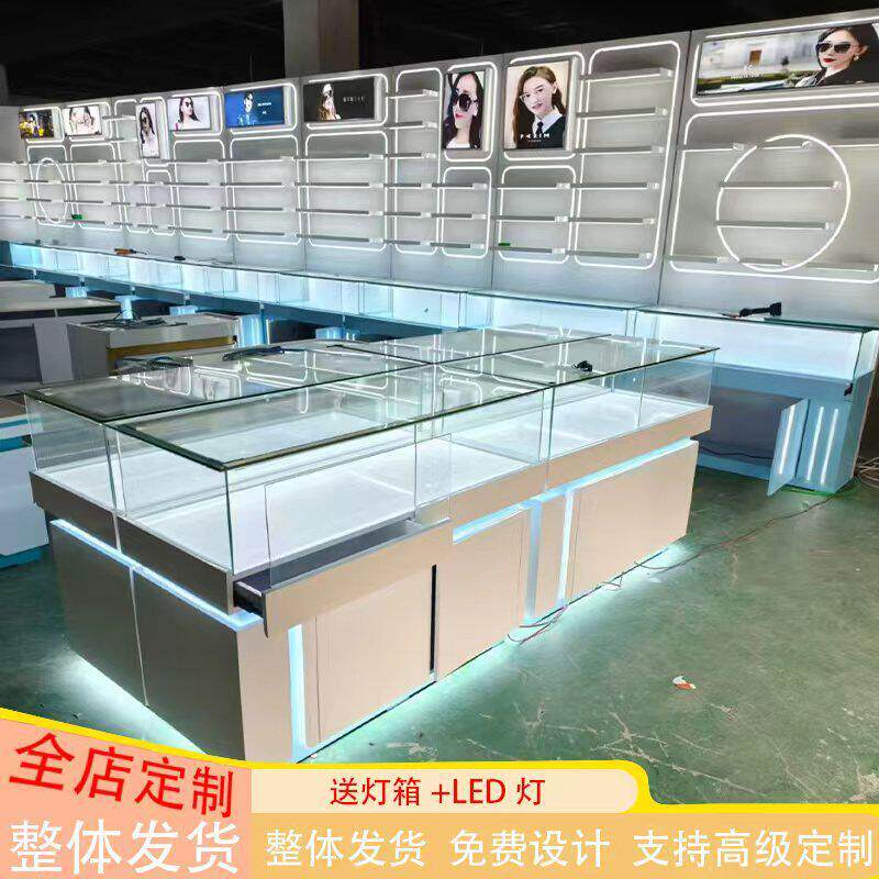 眼镜展示柜陈列架眼镜店柜货架厂家中岛展示柜太阳眼镜展示架全店
