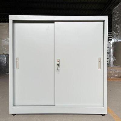 深圳市东莞铁皮移门矮柜铁资料柜钢制文件柜办公推拉门铁柜储物柜