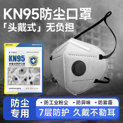 头戴式Kn95工业防尘口罩正品防尘肺煤矿井下专用打磨工不勒耳夏季
