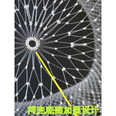 抄网兜抄鱼网兜不带圈 网头手工编织白鱼线抄网尼龙大眼小眼网兜